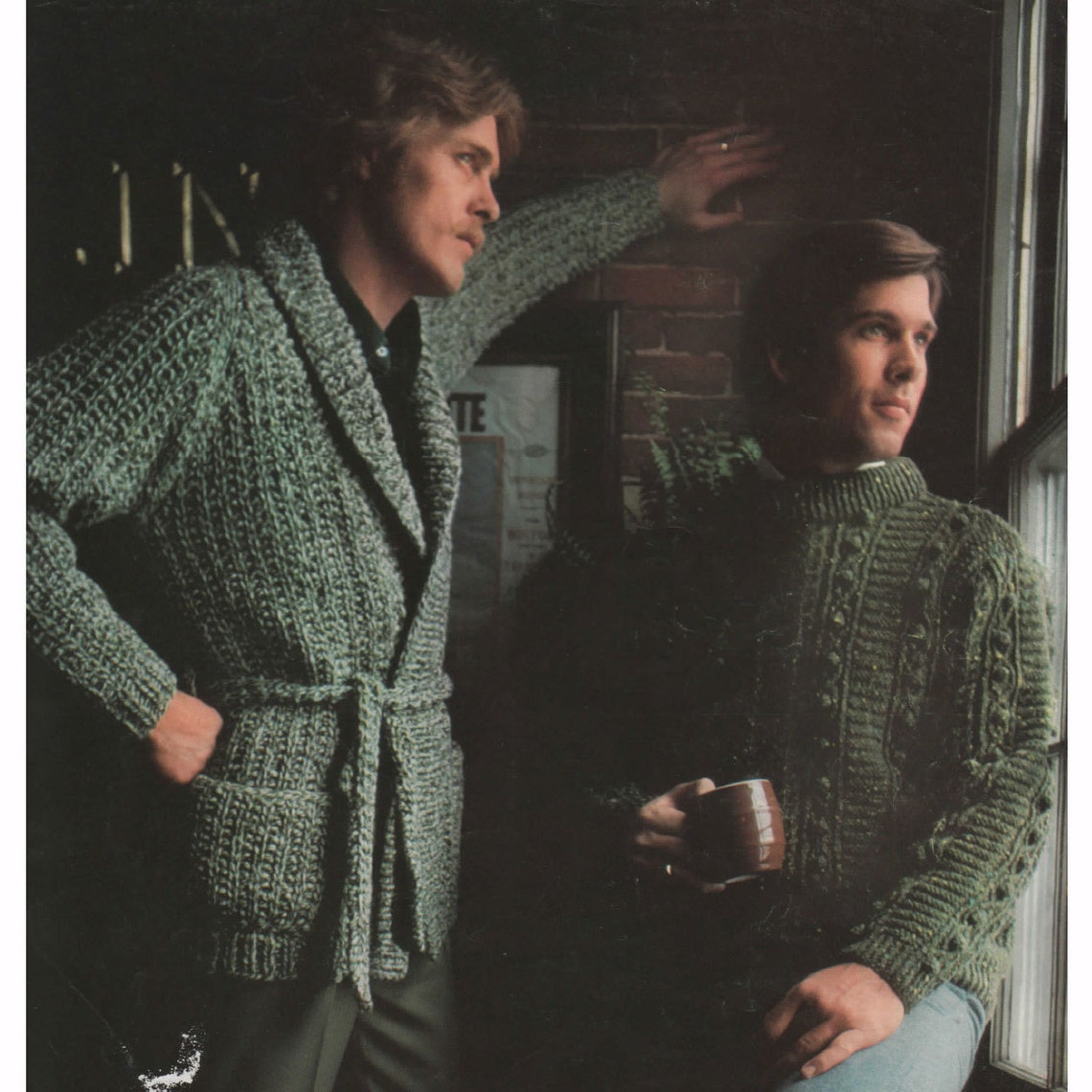 PDF 1970 Mens Collegiate Sweater Varsity Cardigan Knit & Crochet ...