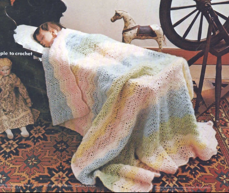 PDF Rainbow Ripple Baby Blanket Afghan Pattern Book Total 5 Patterns ...