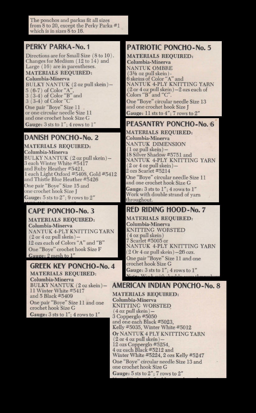 PDF Peasantry Poncho Pattern Instant Download 8 Ponchos Crochet ...