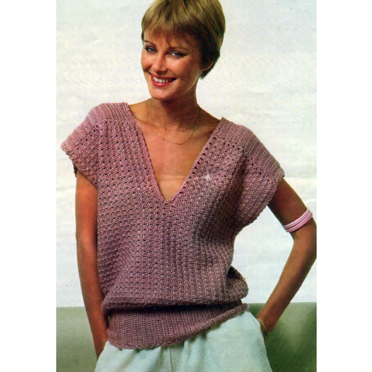 PDF 1980s Womens 7 Summer Sweaters Plus String Bikini Patterns Instant ...