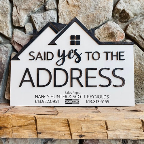 Digital Address Sign Said Yes to the Address Digital SVG - Etsy