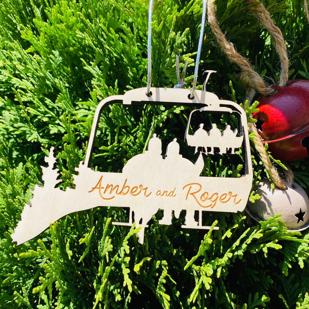 Ski Lift Ornament, Ski Lift Gift Snowboard Ornament, Skiing Ornament ...