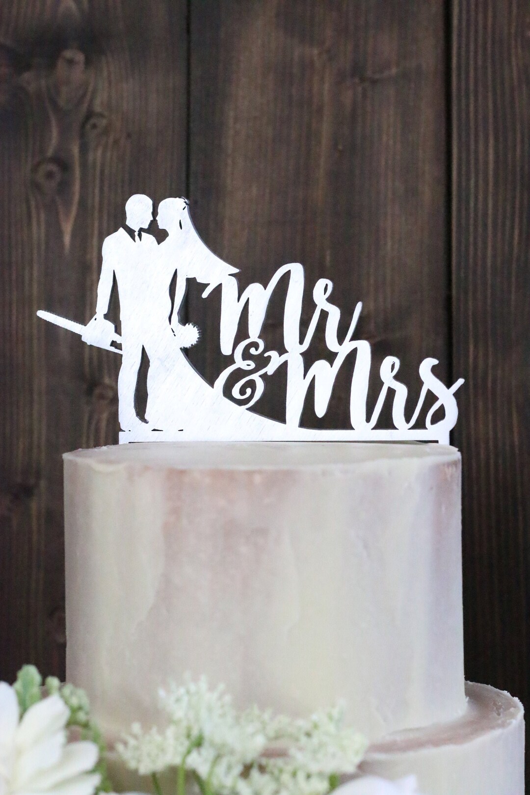 Chainsaw Cake Topper, Mr & Mrs Cake Topper, Logger Cake Topper ...