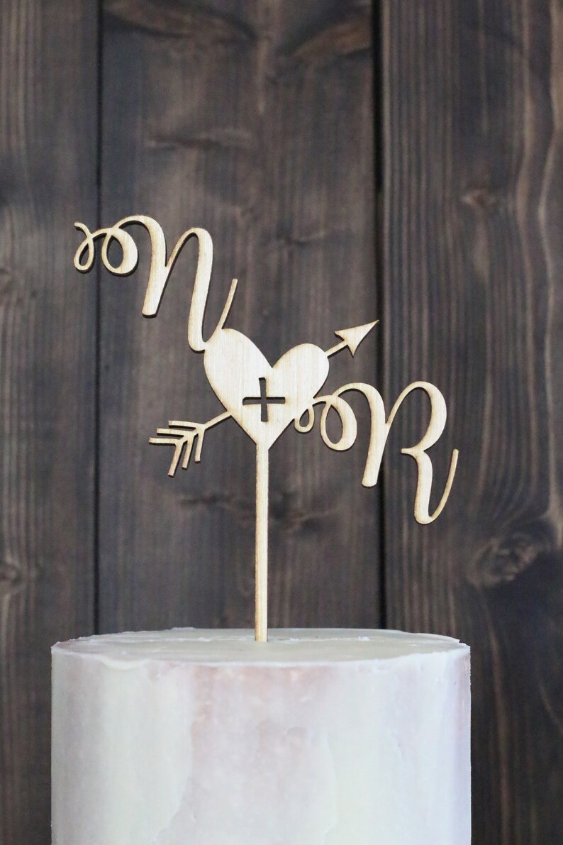 Initial Cake Topper Personalized Wedding Cake Topper Love | Etsy