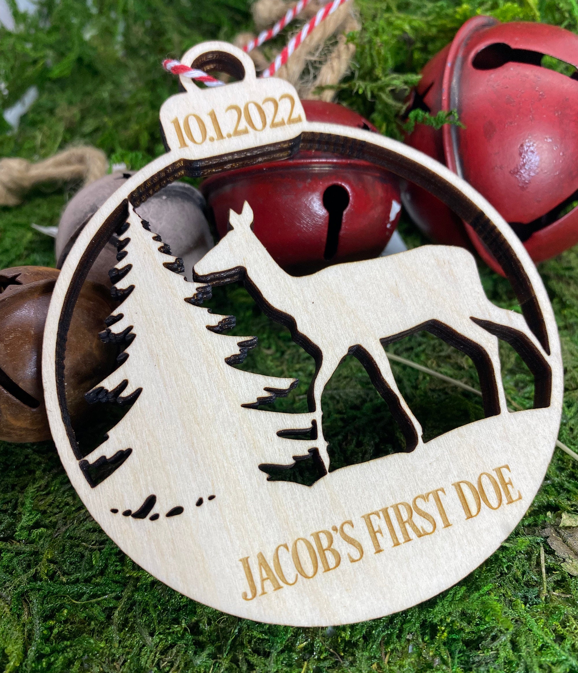 First Doe Christmas Ornament, Deer Ornament, Doe Ornament, Wood ...
