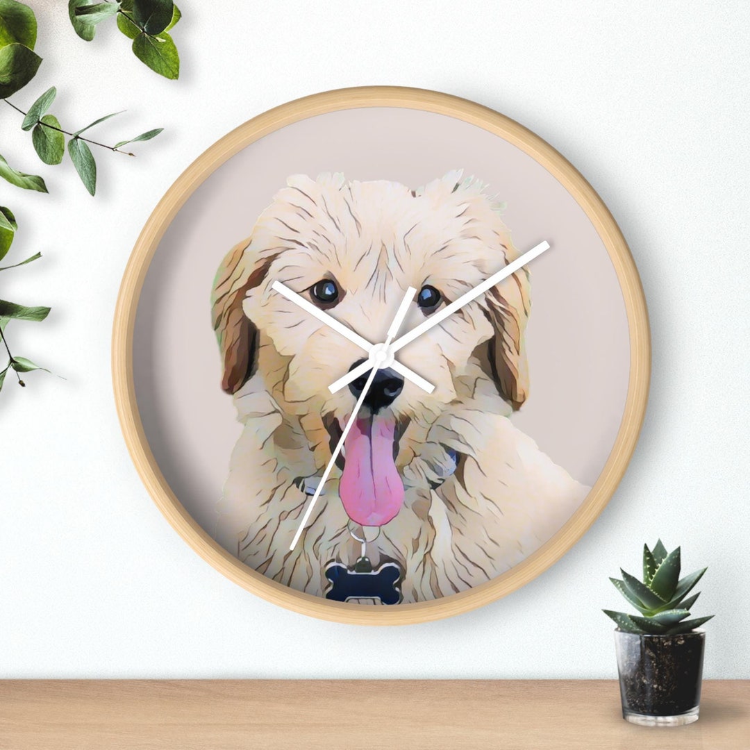 Personalized Dog Lover Wall Clock, Custom Pet Decor, Unique Gift for ...