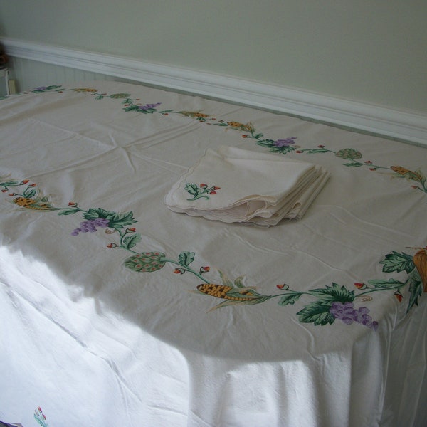 Embroidered Tablecloth - Etsy