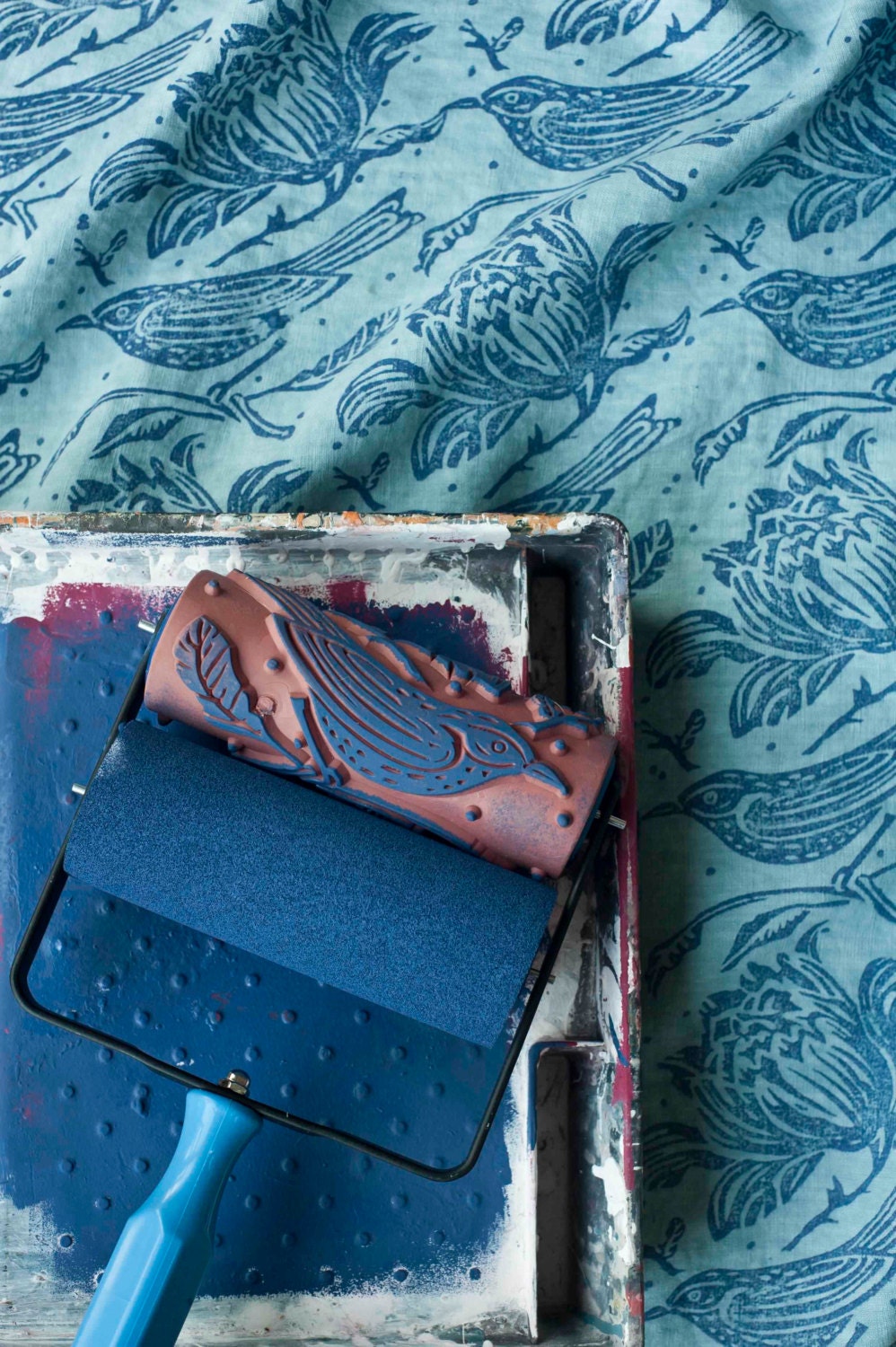 Flock Patterned Paint Roller From the Painted House - Etsy