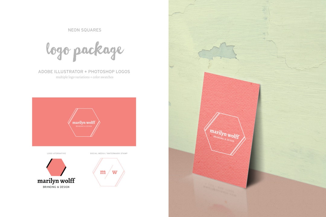 Logo Package - Hex in Line // DIY Photographer Logo and Branding ...