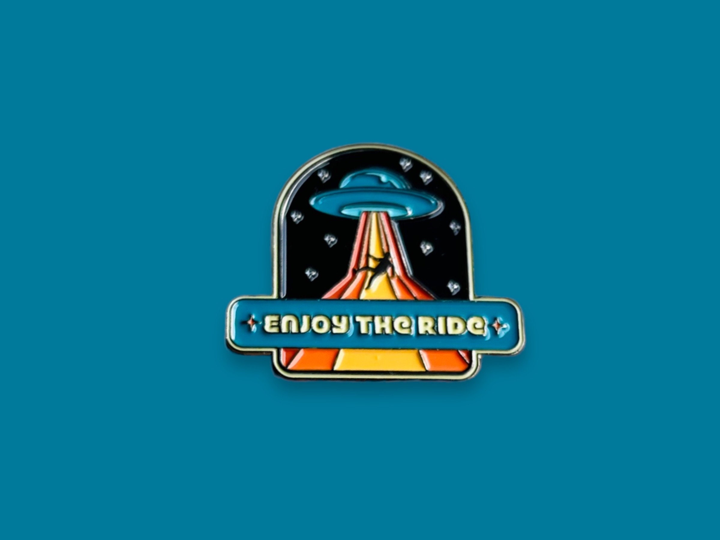 Enjoy the Ride Alien Abduction Enamel Pin // Funny Enamel Pins - Etsy