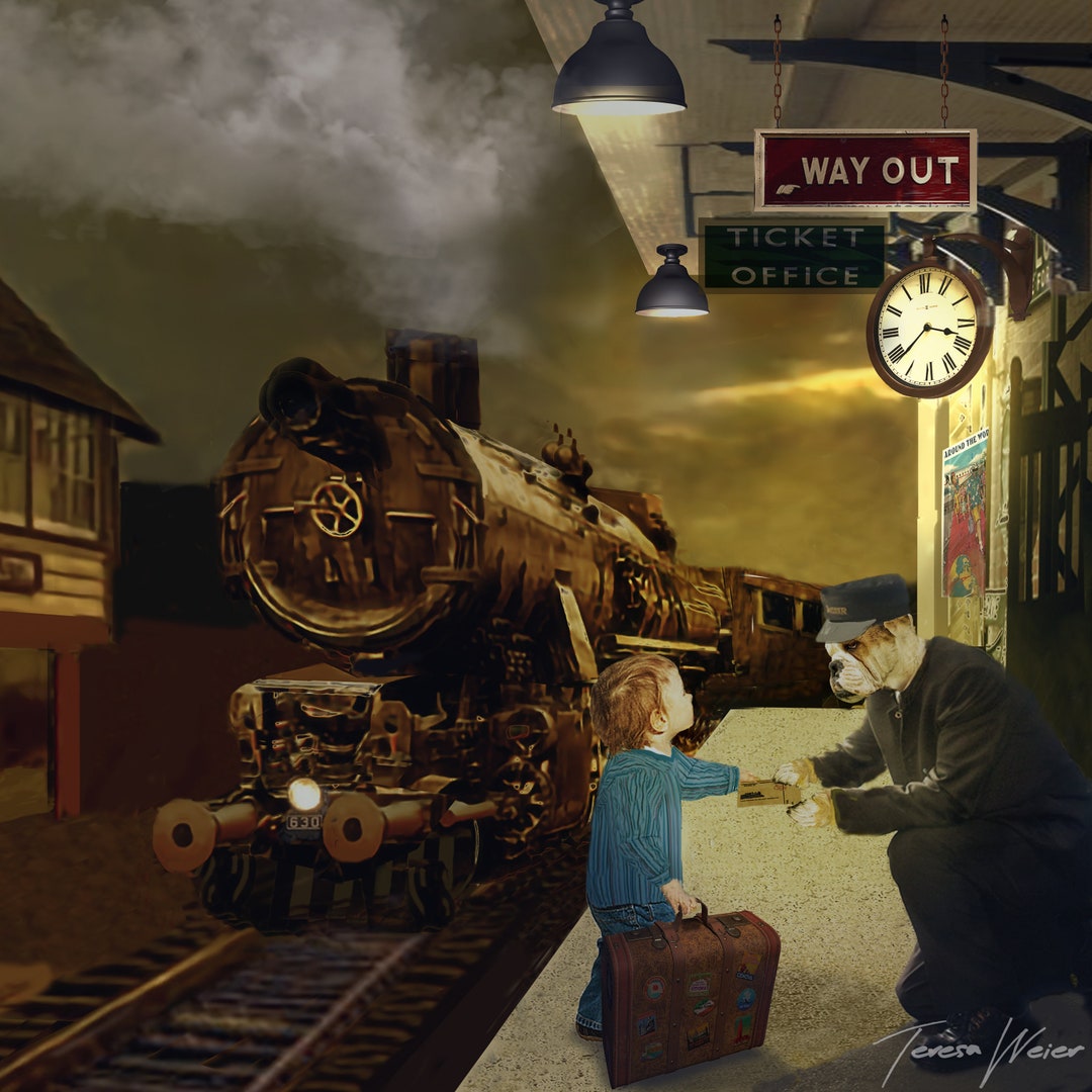 The Train Station Digital Backdrop for Composite Imagery - Etsy
