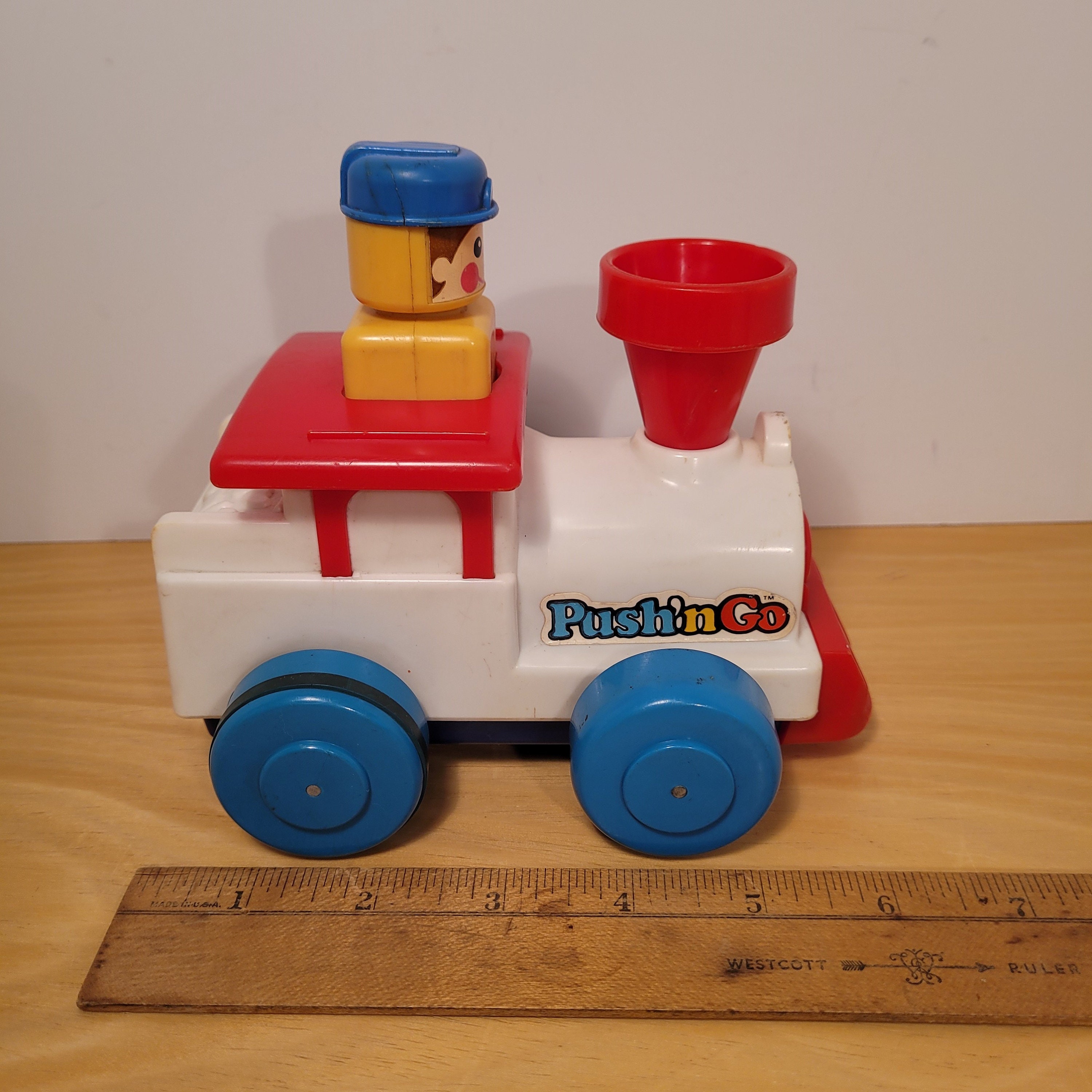 Vintage 1975 Tomy Push N' Go Train Plastic Toddler Toy Vehicle AS IS - Etsy