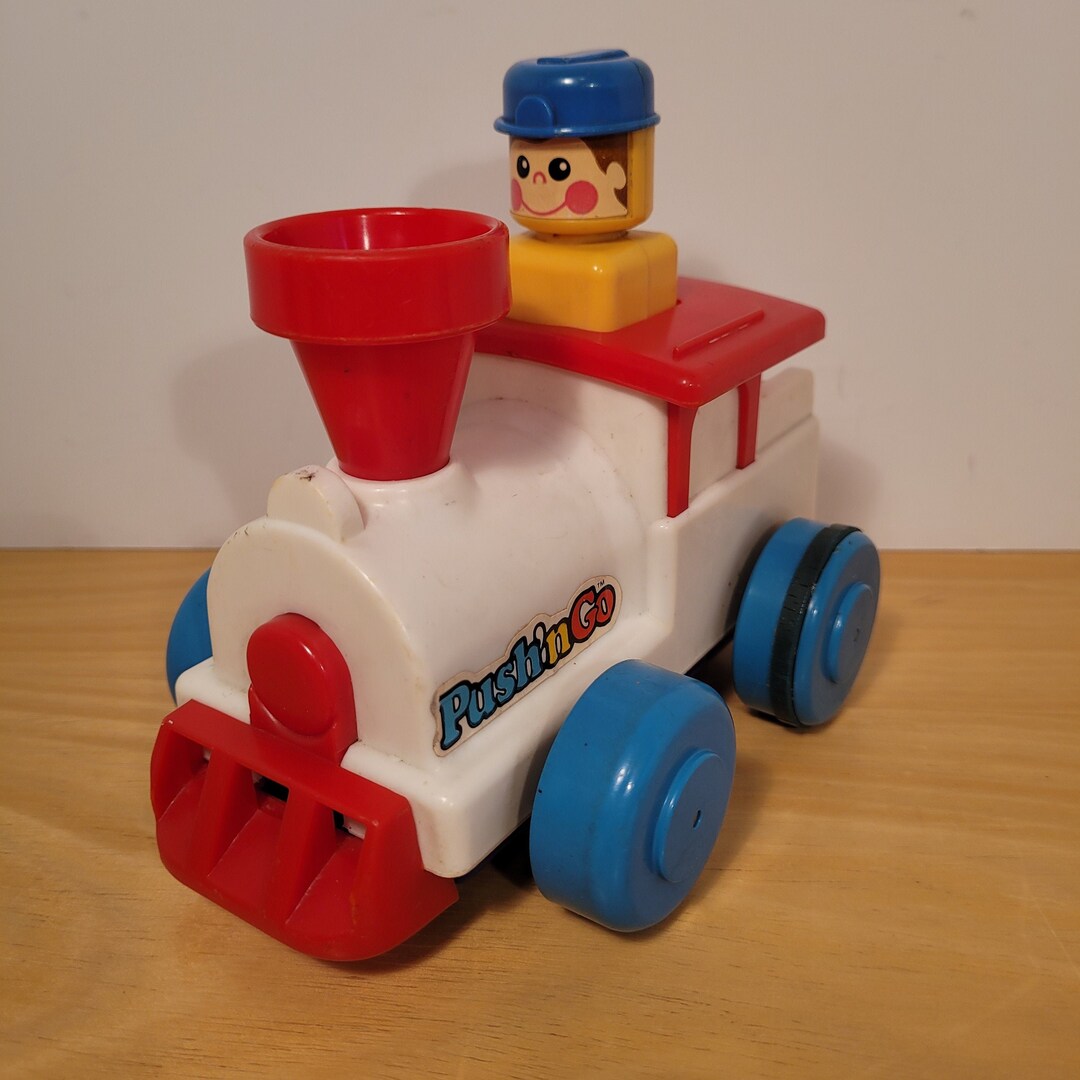 Vintage 1975 Tomy Push N' Go Train Plastic Toddler Toy Vehicle AS IS - Etsy