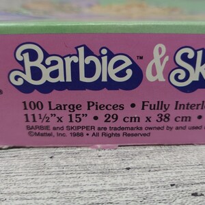 Vintage 1988 Barbie & Skipper Jigsaw Puzzle Golden 100 Piece Complete ...