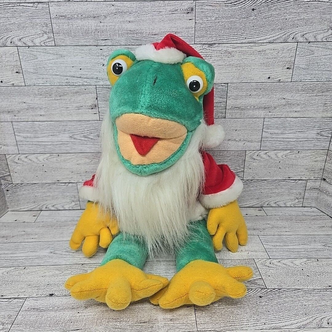 Vintage 1996 Santa Frog Plush Sugar Loaf Christmas Holiday Stuffed Toy ...