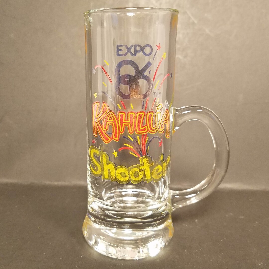 Vintage 1986 Expo 86 Kahlua Shooter Shot Glass 2 Oz. 4 Vancouver B.C ...