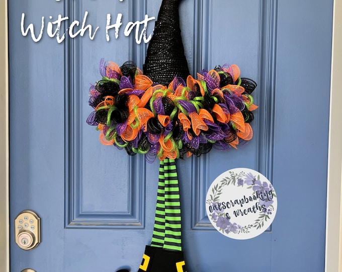 Witch Hat | Halloween Wreath | Witchy Decor | Witch Decor | Witch ...