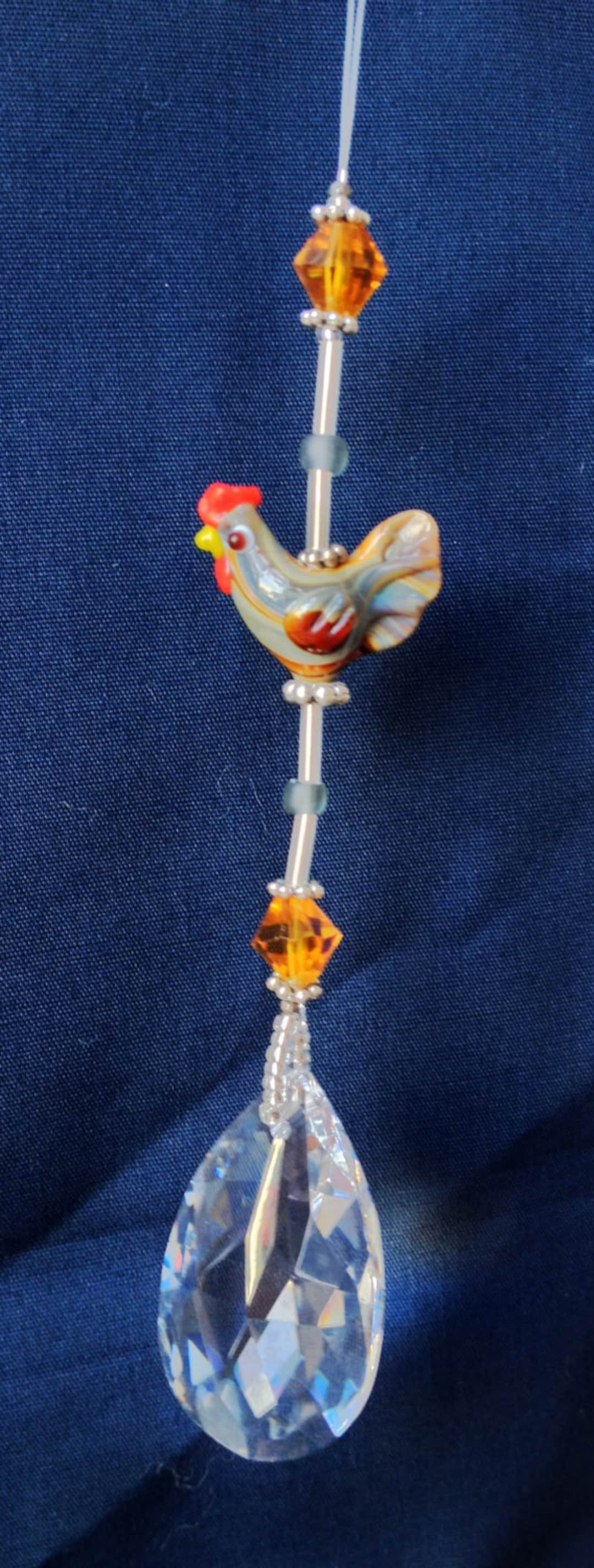 Chicken Crystal Suncatcher - Etsy