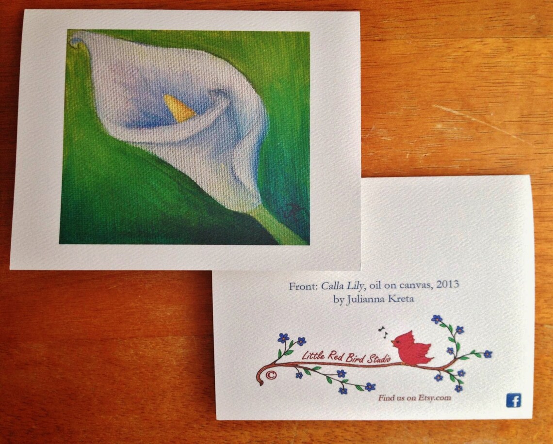 Lily Series Note Card Set (6 Cards) - Etsy