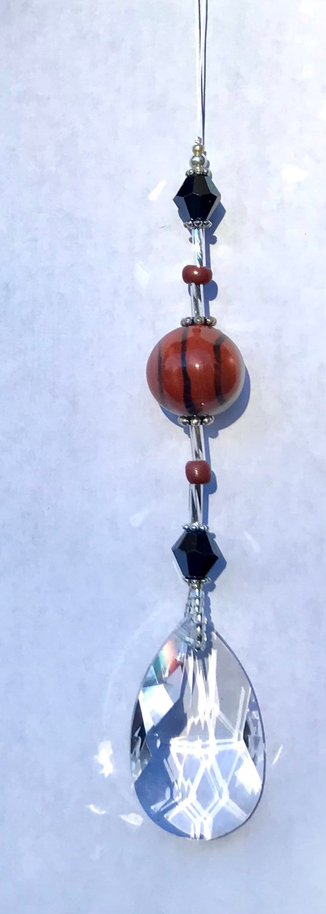 Basketball Crystal Sun Catcher - Etsy