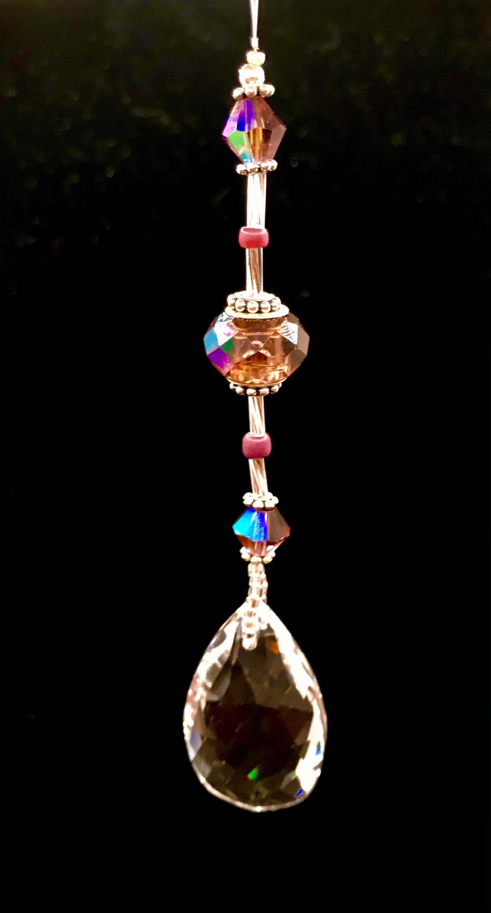 February Birthstone Color Crystal Suncatcher - Etsy