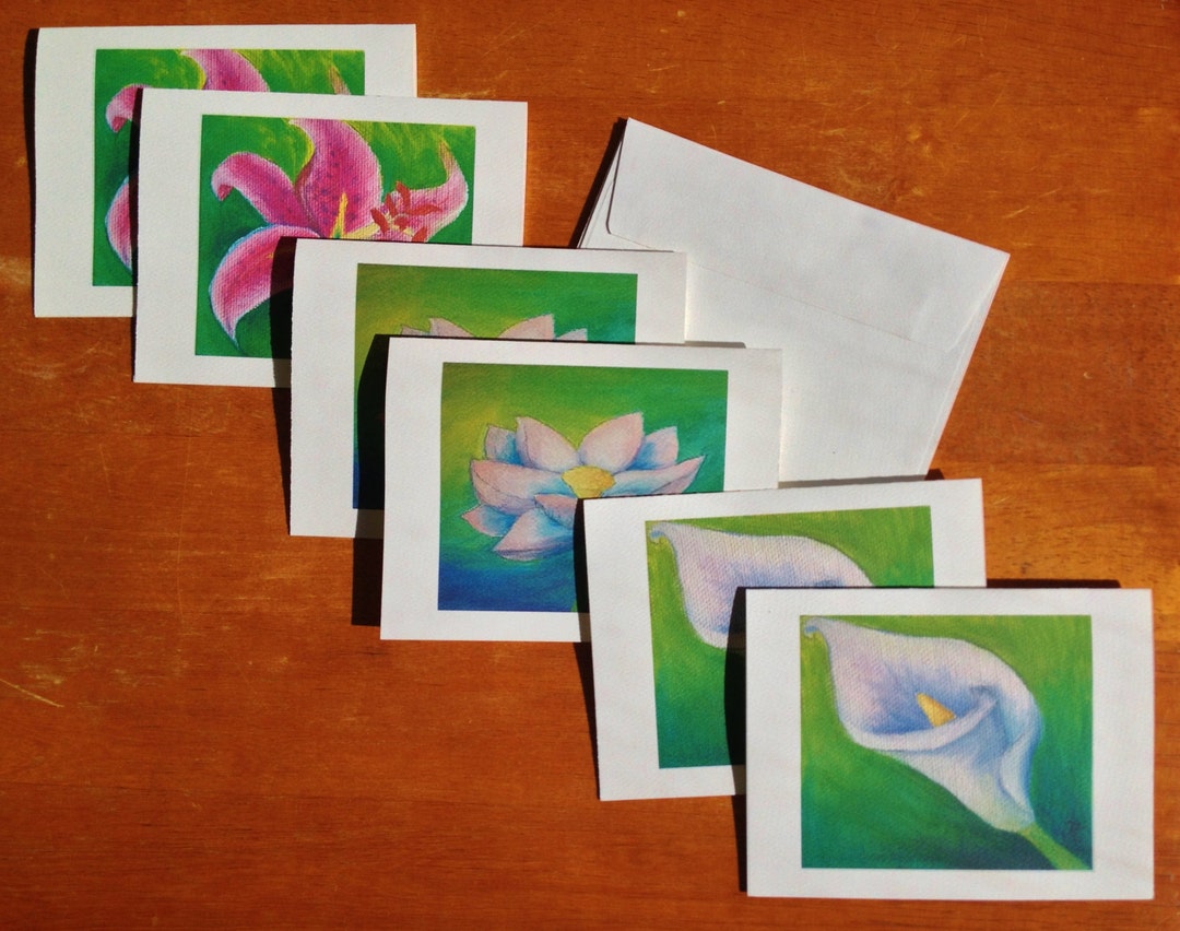 Lily Series Note Card Set (6 Cards) - Etsy