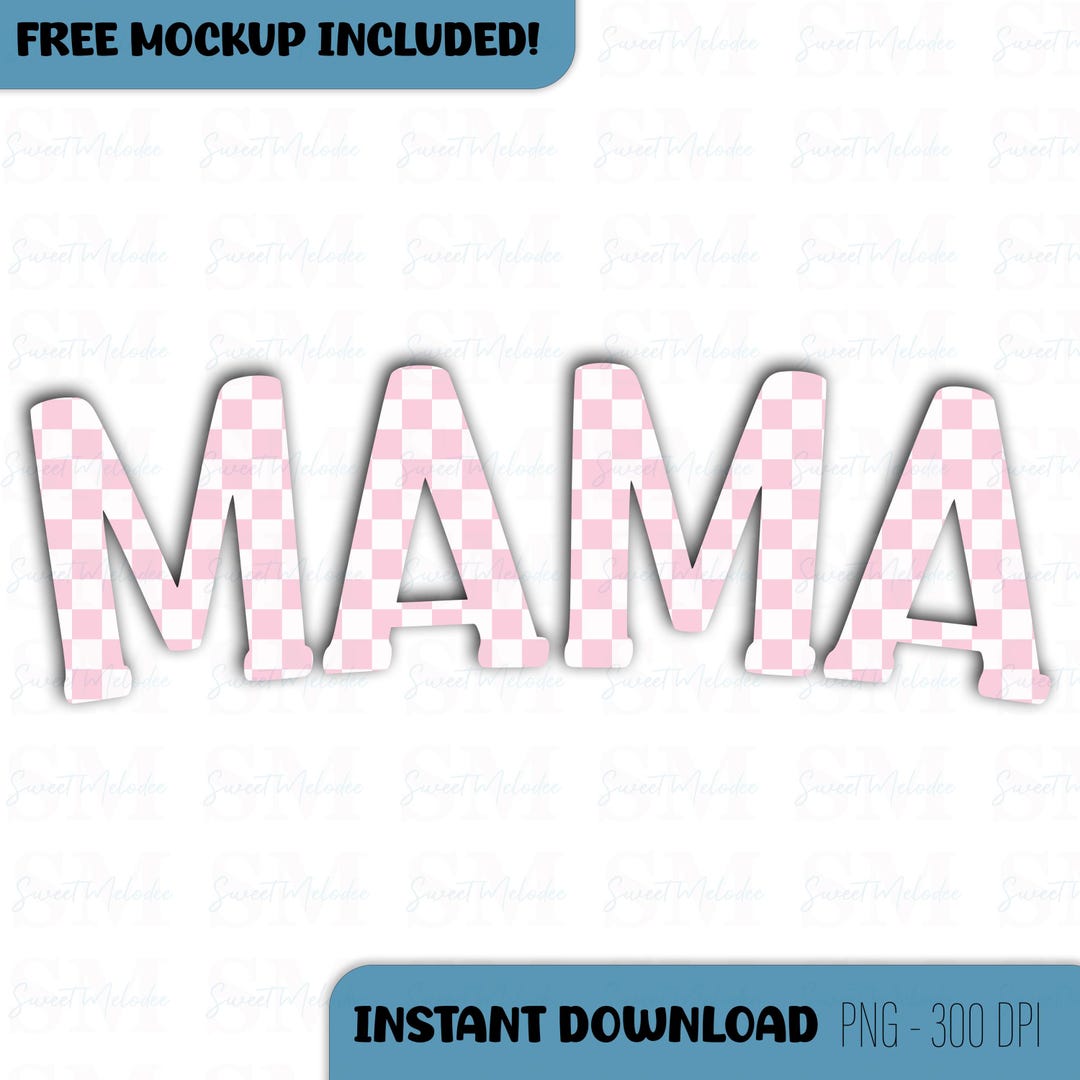Checker Mama Png, Pink Checker - Mother's Day Png Download - PNG File ...