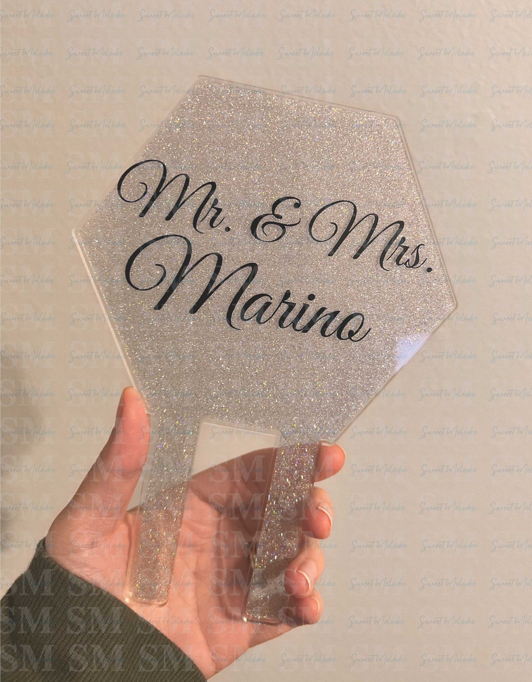 Cake Topper, Wedding Cake Topper, Hexagon Cake Topper, 5X8 Inch Hexagon ...