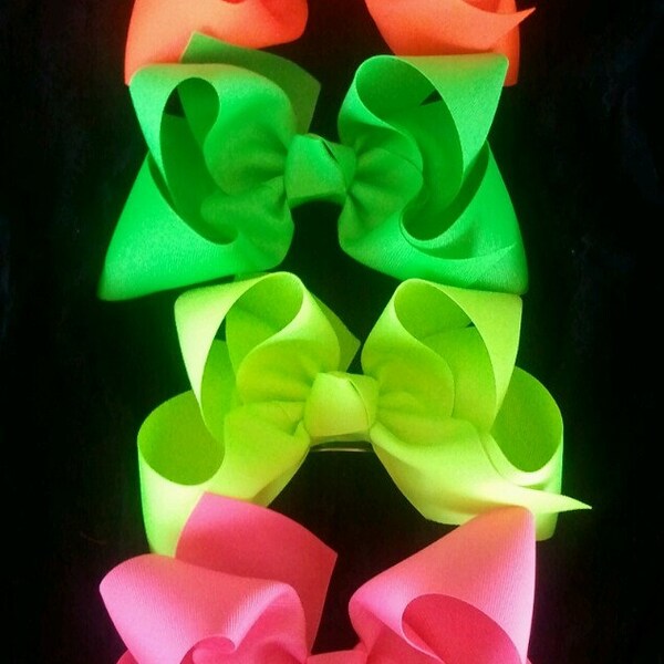 Neon Color Bows - Etsy