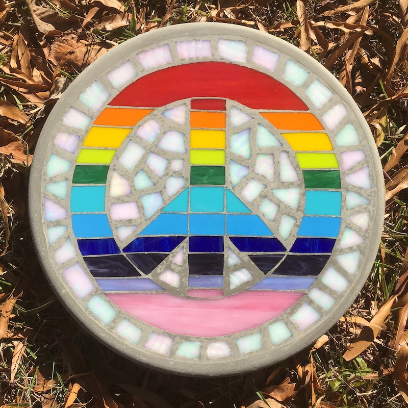 Mosaic Peace Sign - Etsy
