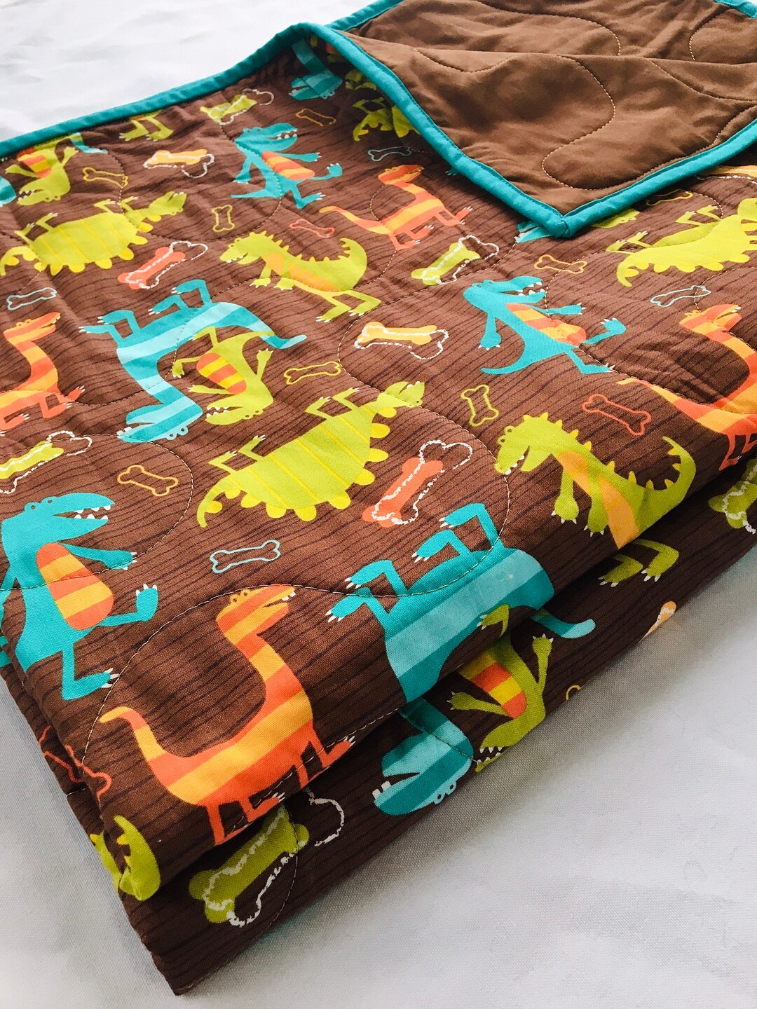 Customized 100% Cotton Dinosaur Quilt: Crib or Pallet Quilt - Etsy