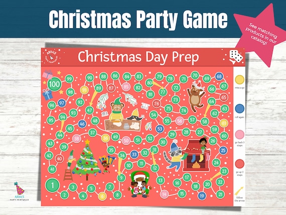 Christmas Board Game Printable Christmas Day Prep Board - Etsy