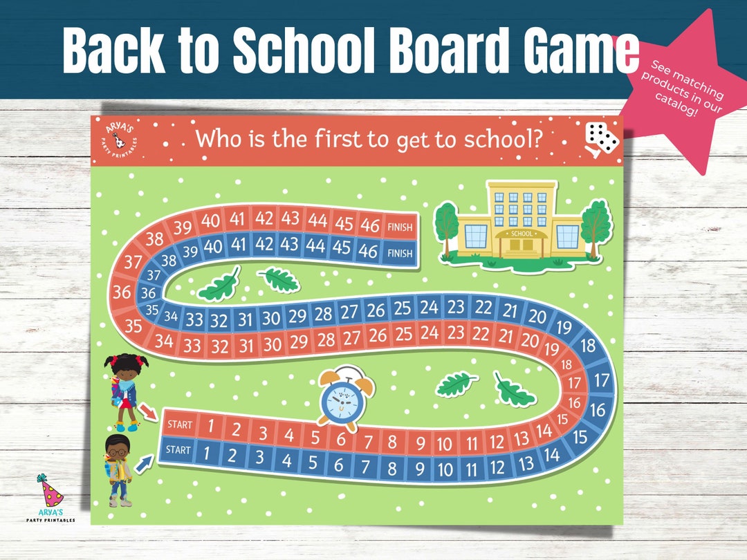 Back to School Board Game Printable, Back to School, Board Game, Board ...