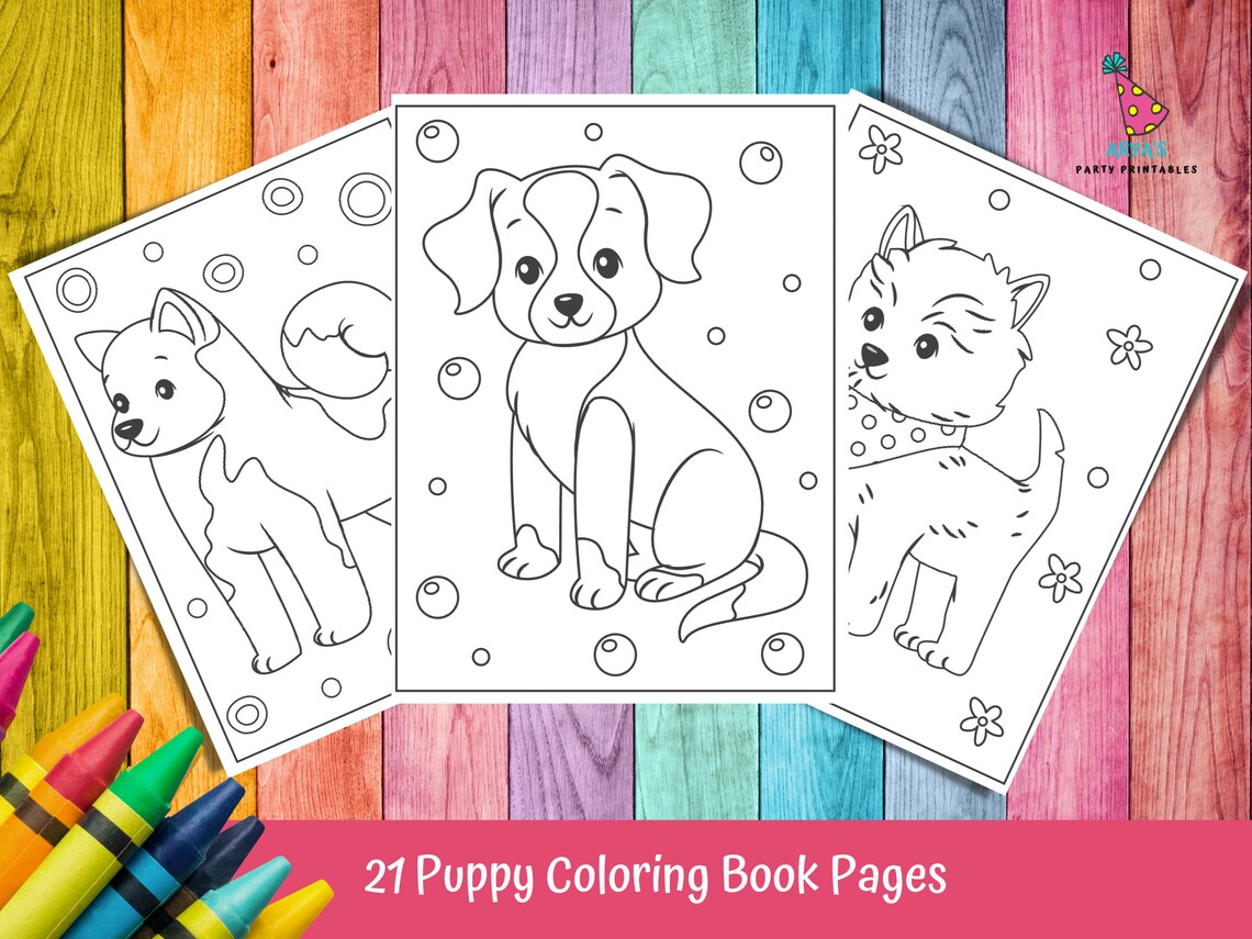 Puppy Coloring Pages, 21 Printable Color Pages, Puppy, Puppy Kid's ...