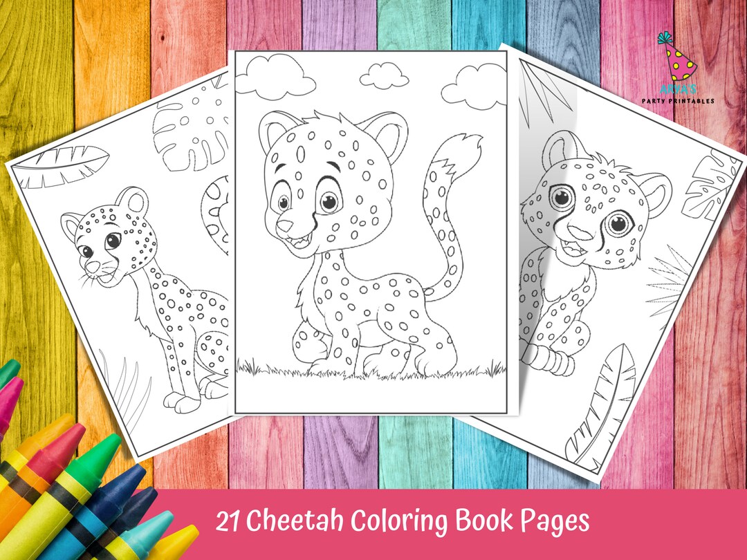 Cheetah Coloring Pages, 21 Printable Color Pages, Cheetah Kid's ...