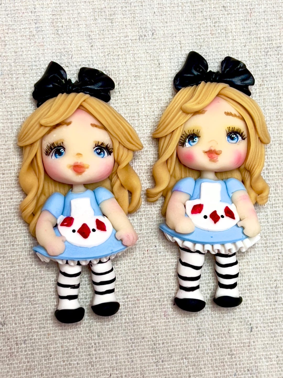 Alice Wonderland Clay Center, Blue Dress Girl, Alice Clay Doll - Etsy