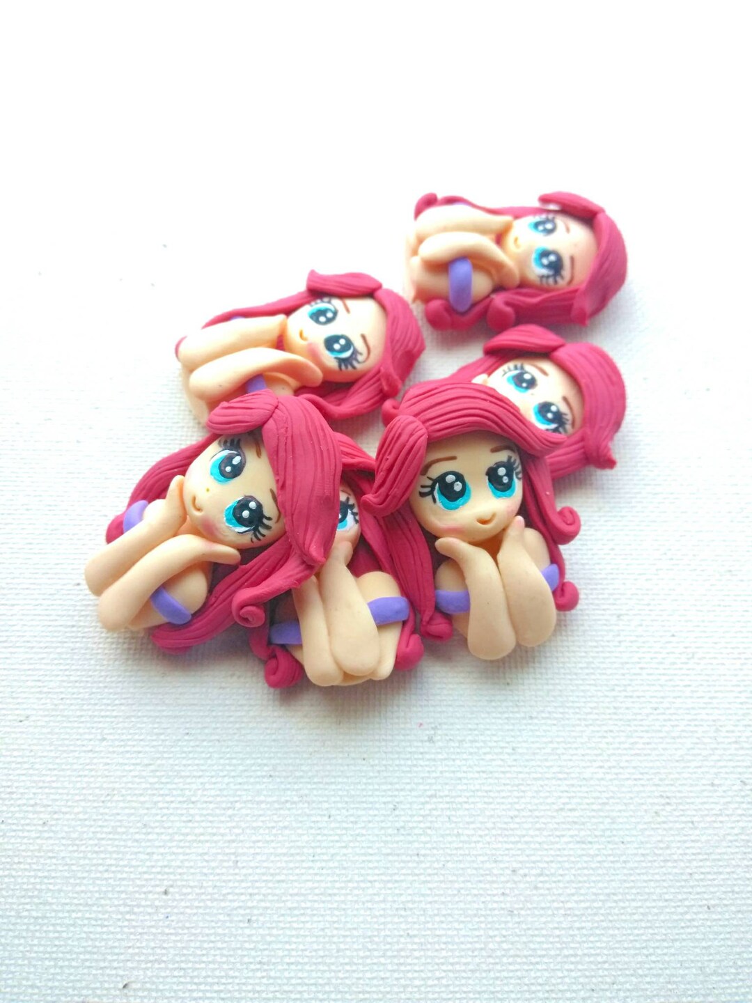 Princess Ariel Inspired Clay Center, Bow Center, Little Mermaid ...