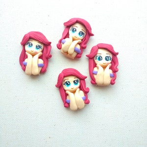 Princess Ariel Inspired Clay Center, Bow Center, Little Mermaid ...