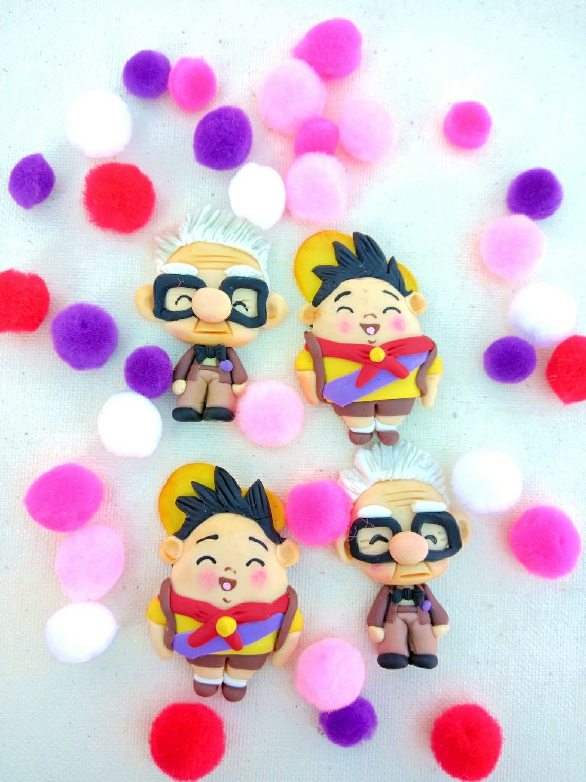 Up Characters Clay Centers Appliques up Clays - Etsy