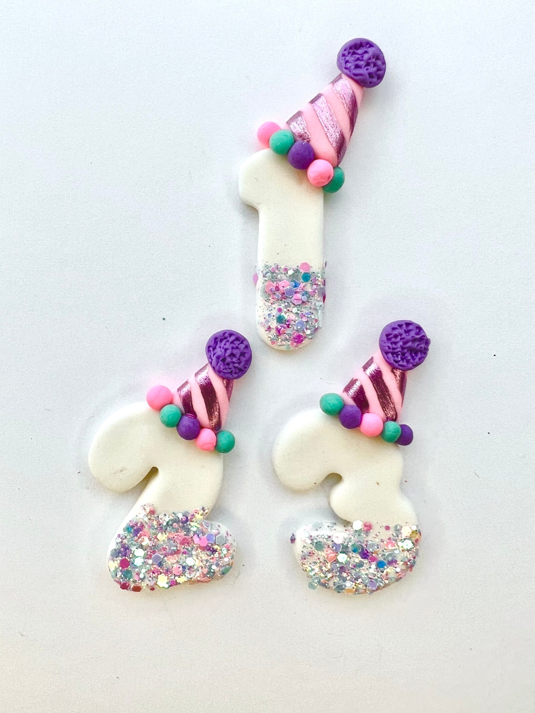 Birthday Numbers Out of Clay, Numbers Bow Center, Birthday Numbers ...