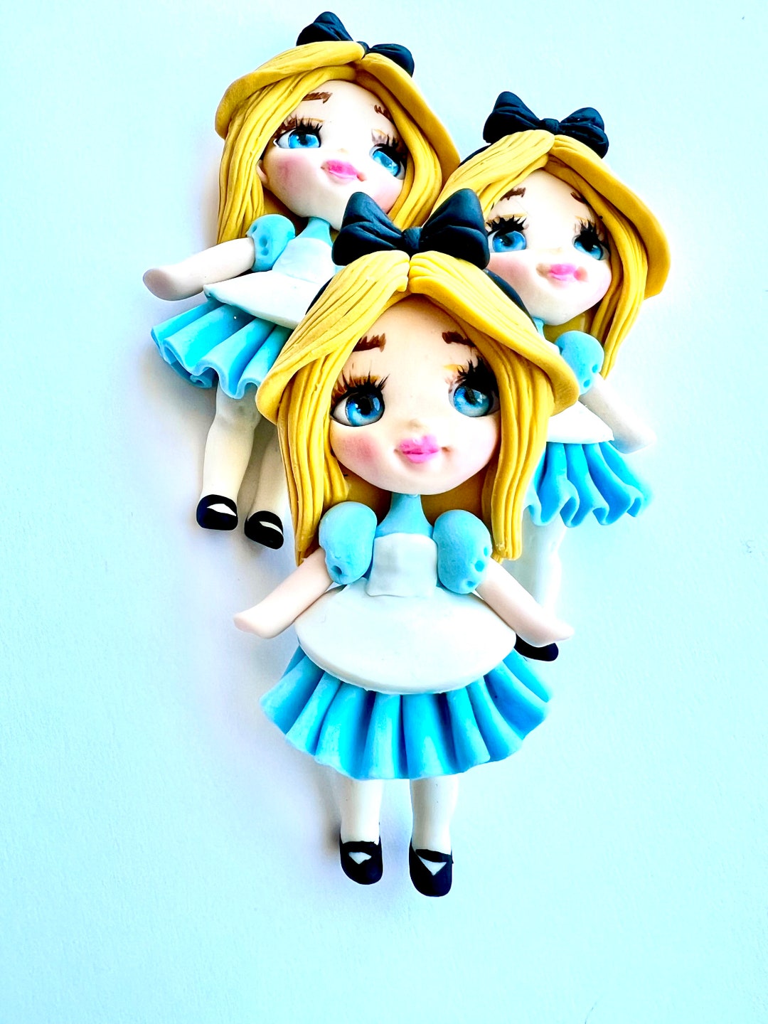 Alice Wonderland Clay Center, Blue Dress Girl, Alice Clay Doll - Etsy