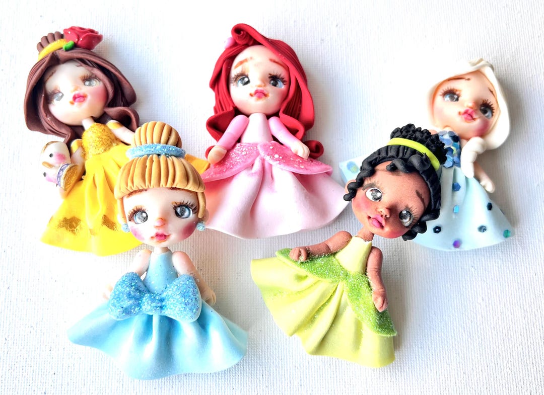 Princess Clay Dolls, Bow Center, Aplicasiones Para Monos, Pastas ...