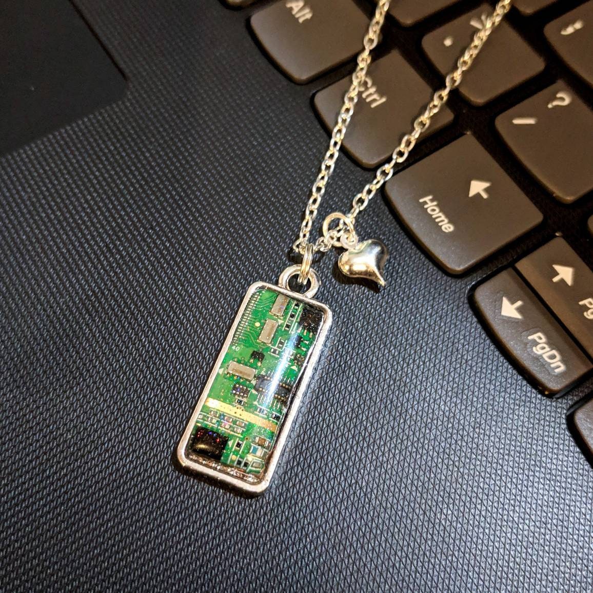 Computer chip necklace circuit board | Etsy