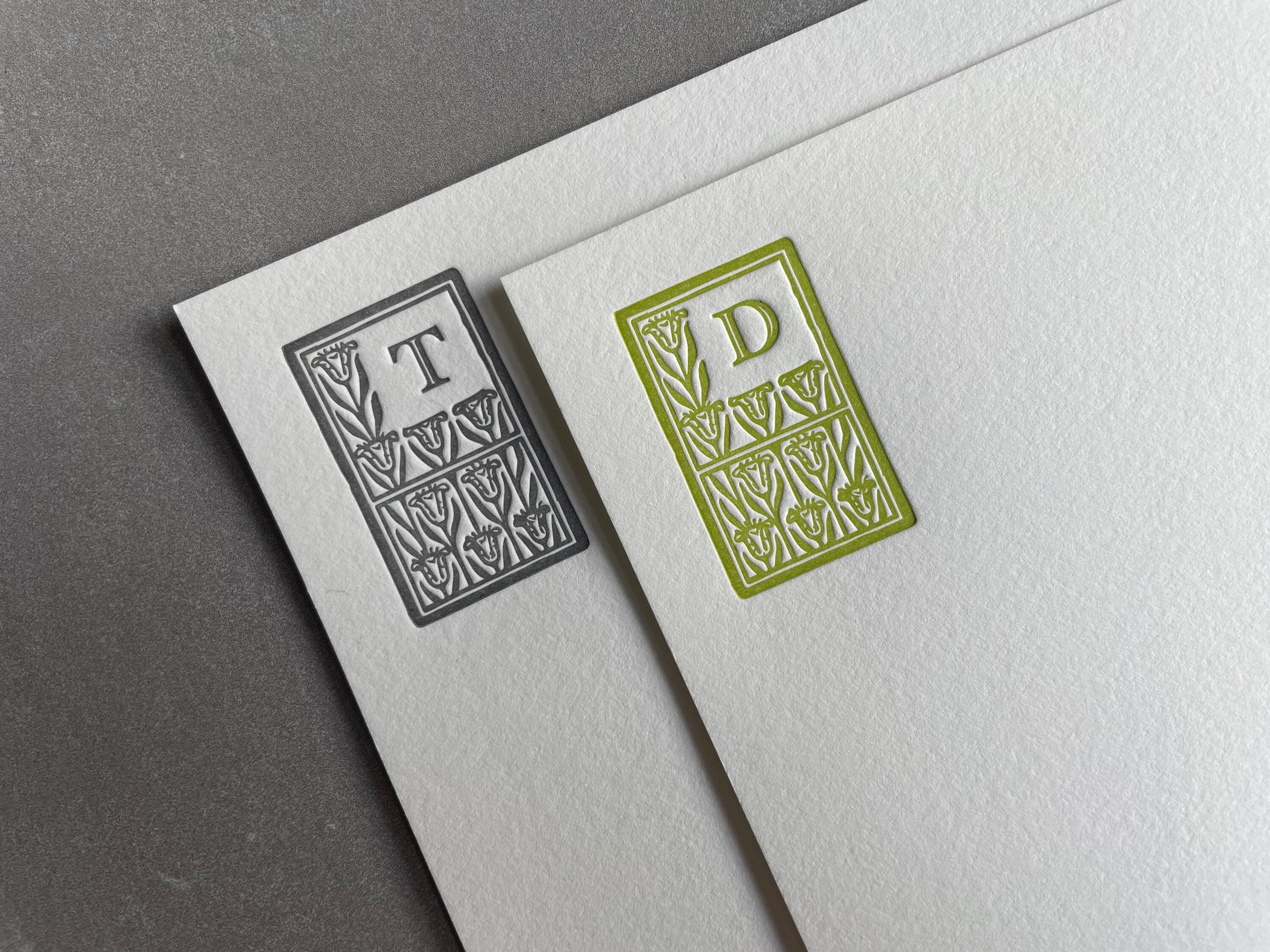 Custom Letterpress Stationery Cards, Personalized Minimalist Notecards ...