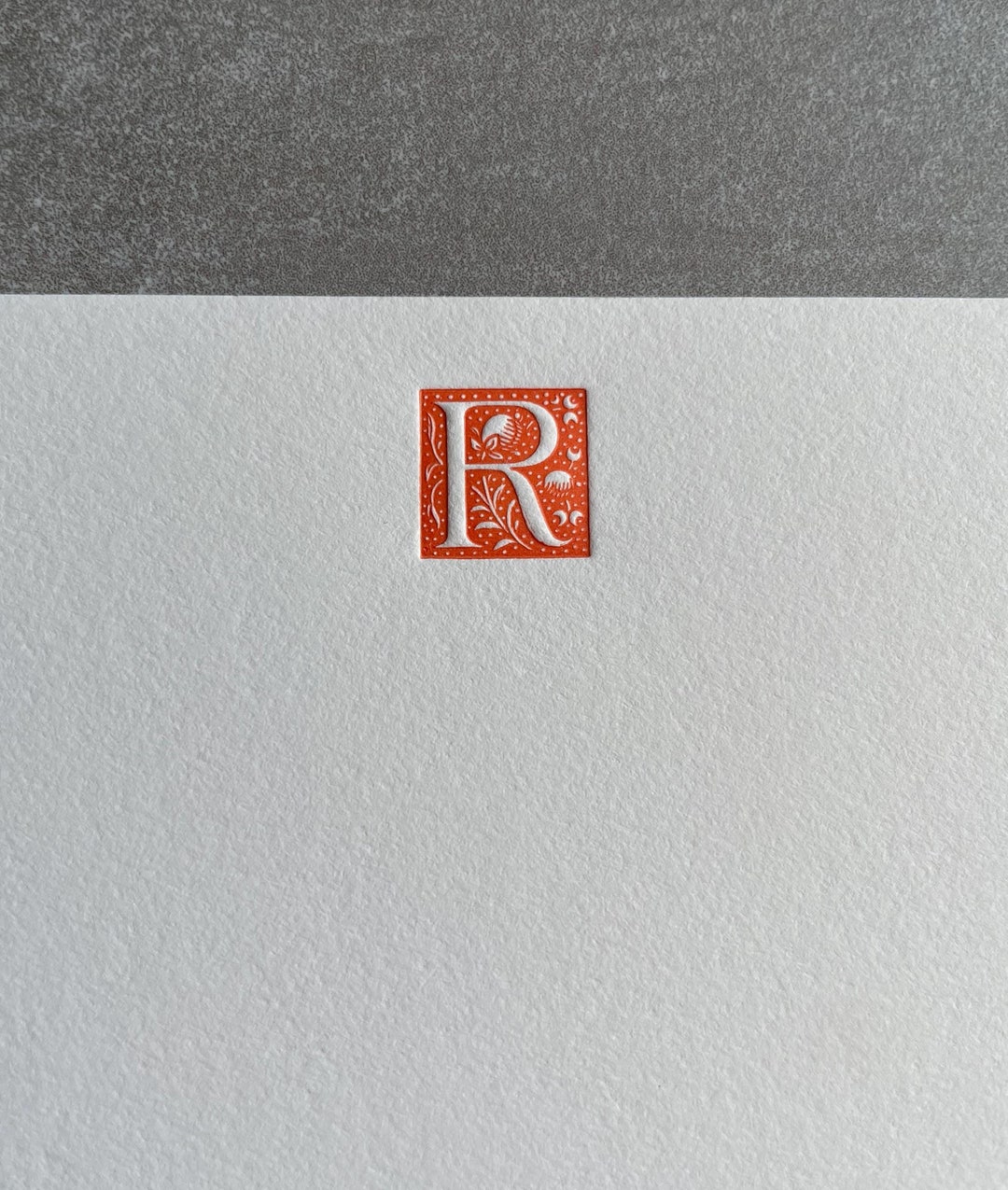 Custom Embossed Stationery Set, Letterpress Stationery With Envelope ...
