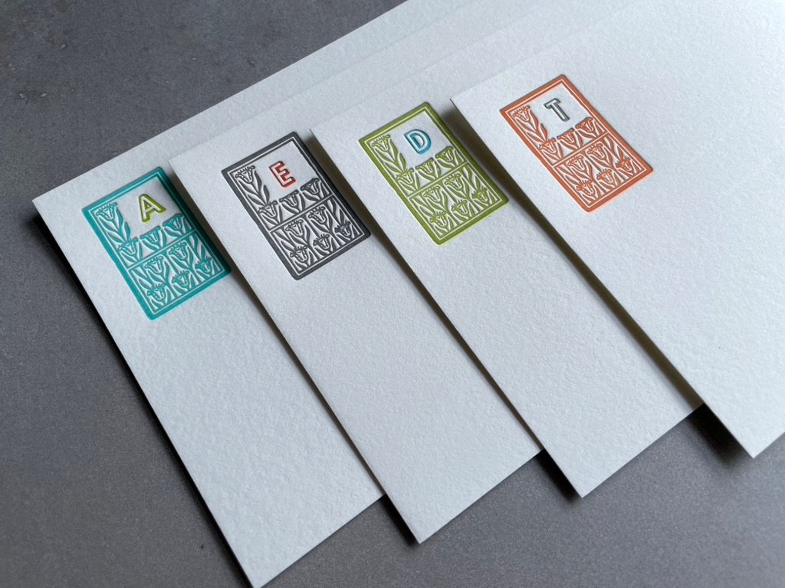 Custom Embossed Stationery Set, Letterpress Stationery With Envelope ...