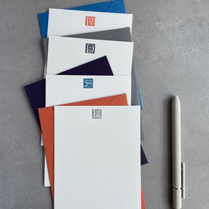 Custom Embossed Stationery Set, Letterpress Stationery With Envelope ...