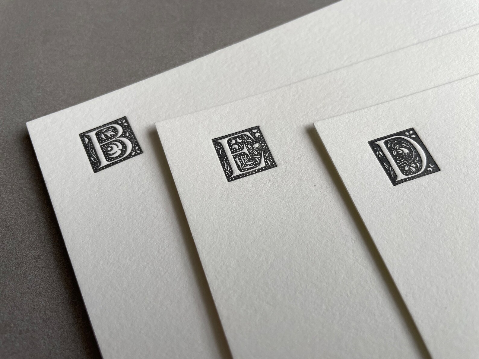 Custom Letterpress Stationery Cards, Personalized Minimalist Notecards ...