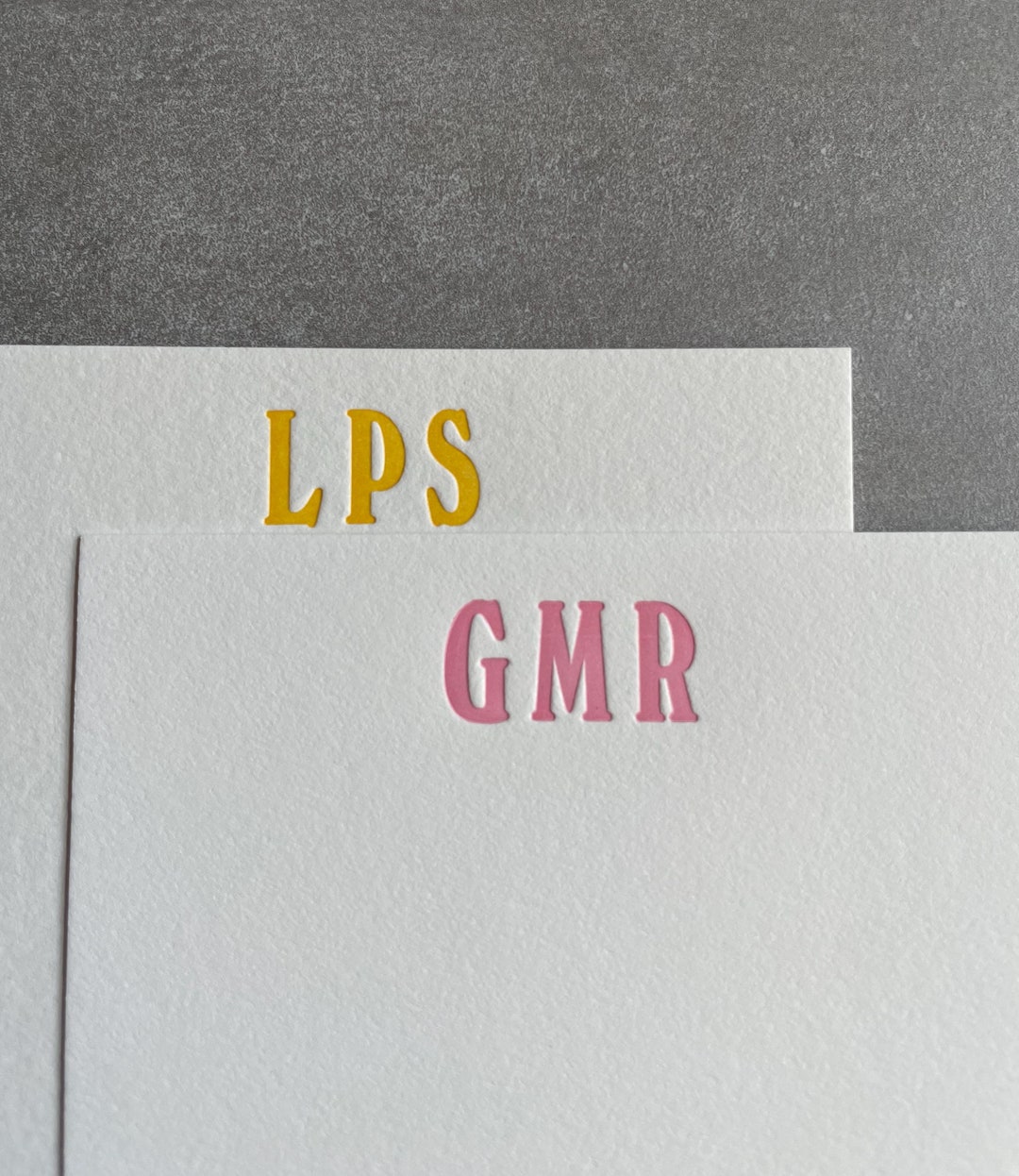 Custom Embossed Stationery Set, Letterpress Stationery With Envelope ...