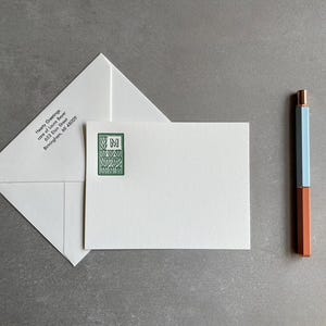 Custom Letterpress Stationery Cards, Personalized Minimalist Notecards ...